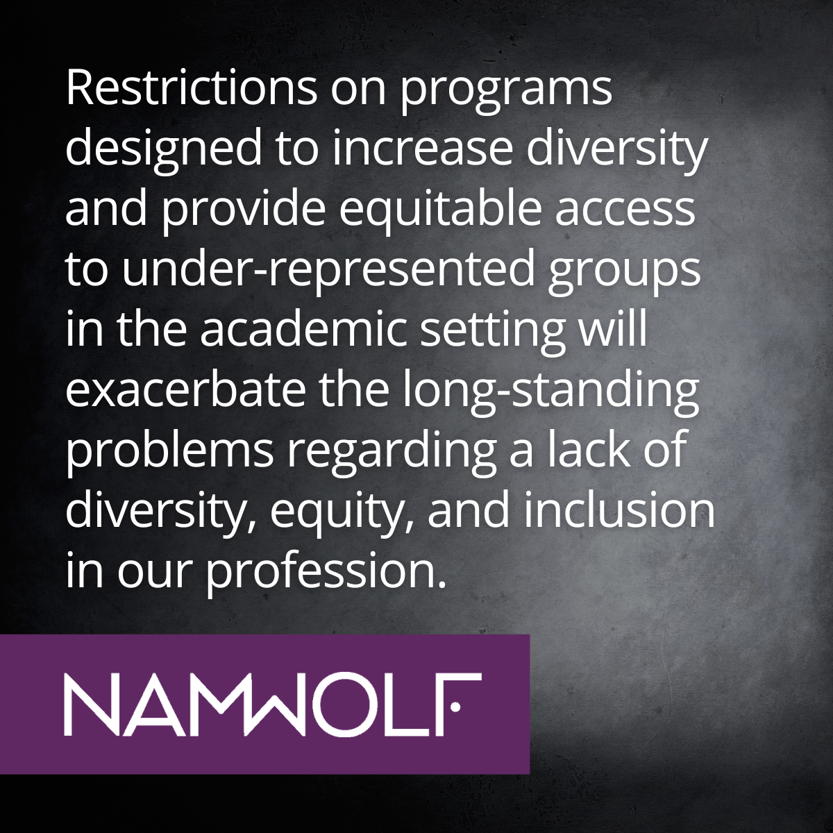 NAMWOLF Statement re: SCOTUS Ruling on Affirmative Action | Namwolf NAMWOLF Statement re: SCOTUS Ruling on Affirmative Action | Namwolf